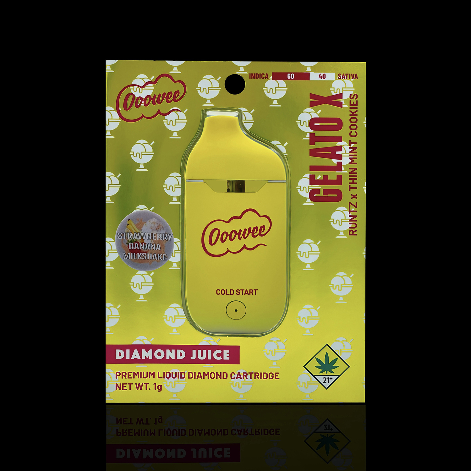 Ooowee Gelato X (Strawberry Banana Milkshake) [1000mg] - Craft Cannabis ...