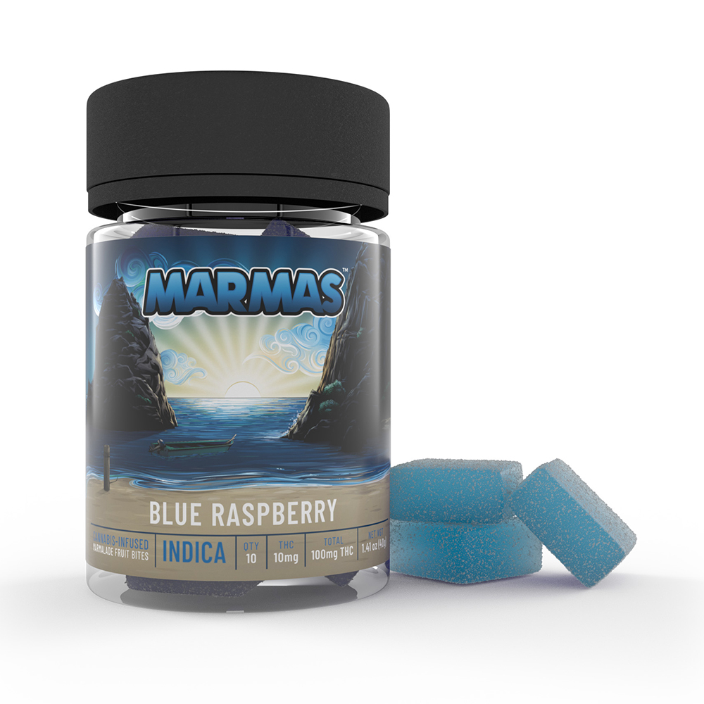 Marmas Blue Raspberry - Indica [10pk] (100mg) - Craft Cannabis ...