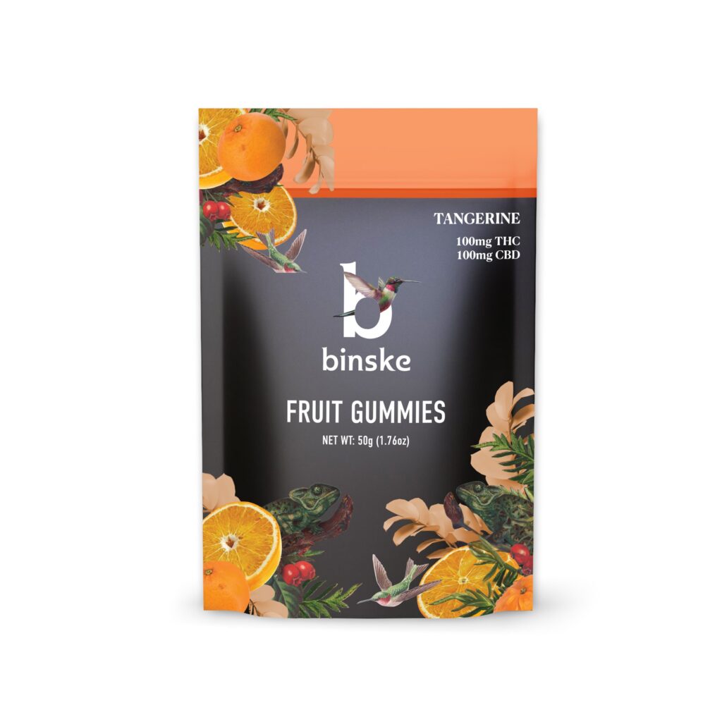 Binske 1:1 Tangerine Fruit Gummies (100mg CBD/100mg THC) - Craft ...